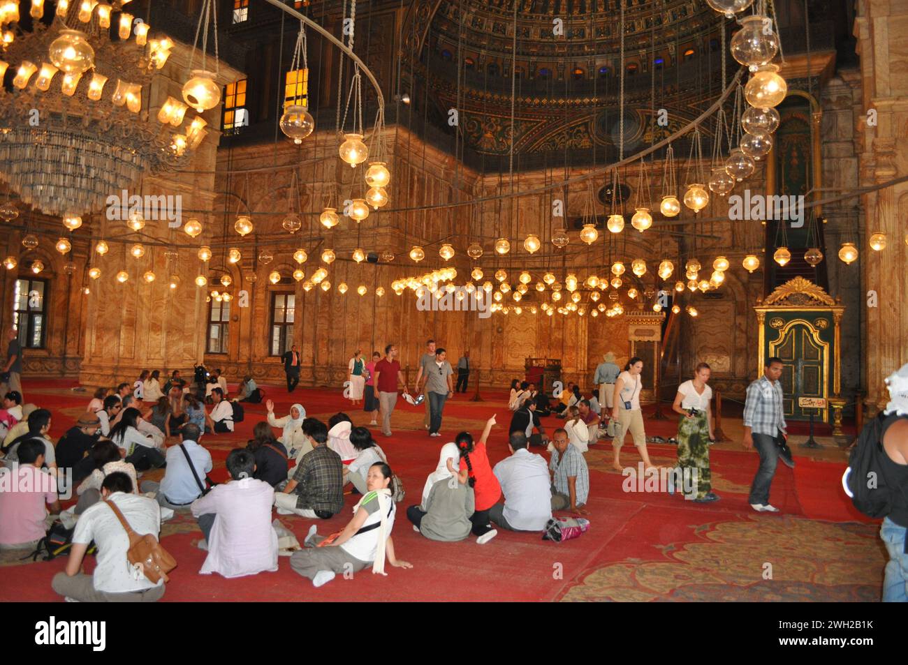 Inside Mohamed Aly Mosque In Salah El Din Casttle In Old Cairo, Egypt ...