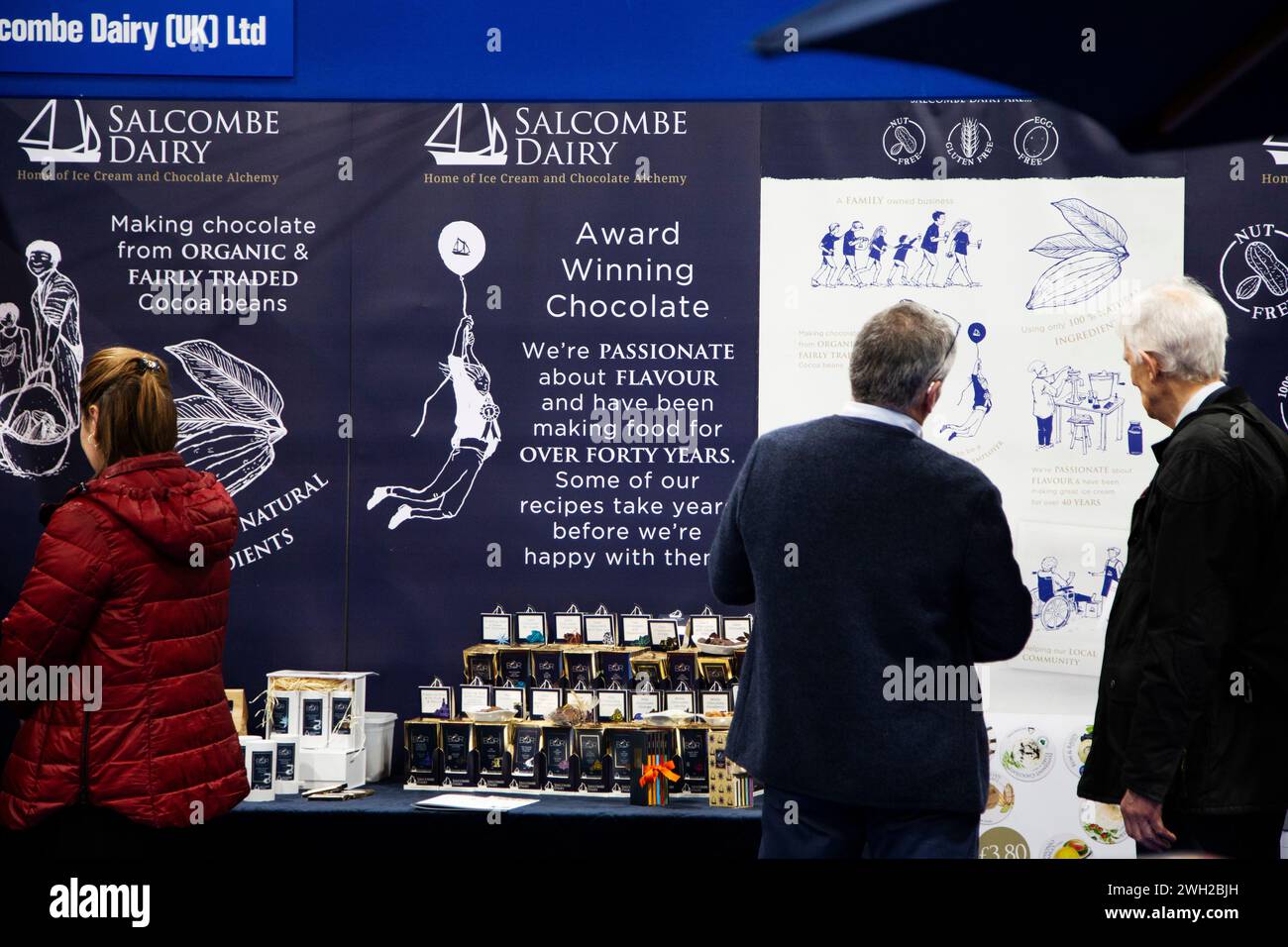 Visitors at the 'Source' trade show at Westpoint Exeter U.K browse the ...