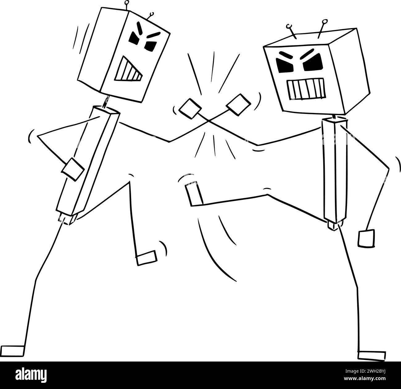 War robots cartoon battle machine hi-res stock photography and images - Alamy