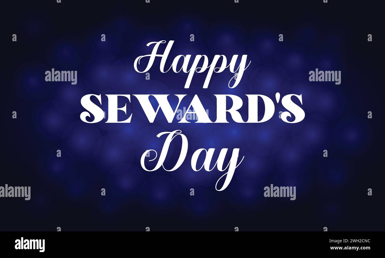 Happy Seward's Day Stylish Text Design Stock Vector Image & Art - Alamy