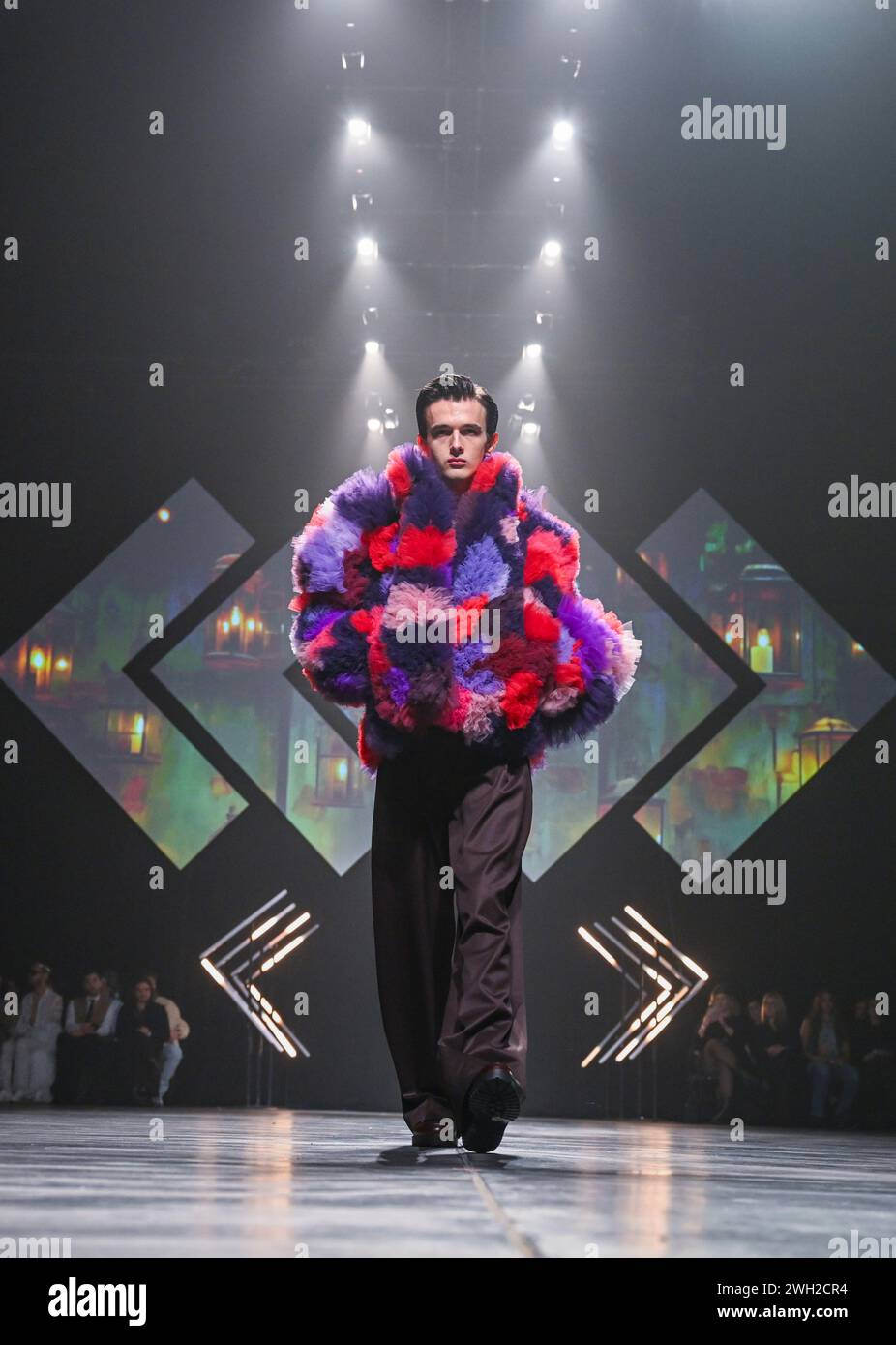 Berlin, Germany. 07th Feb, 2024. Models show creations by designer ...