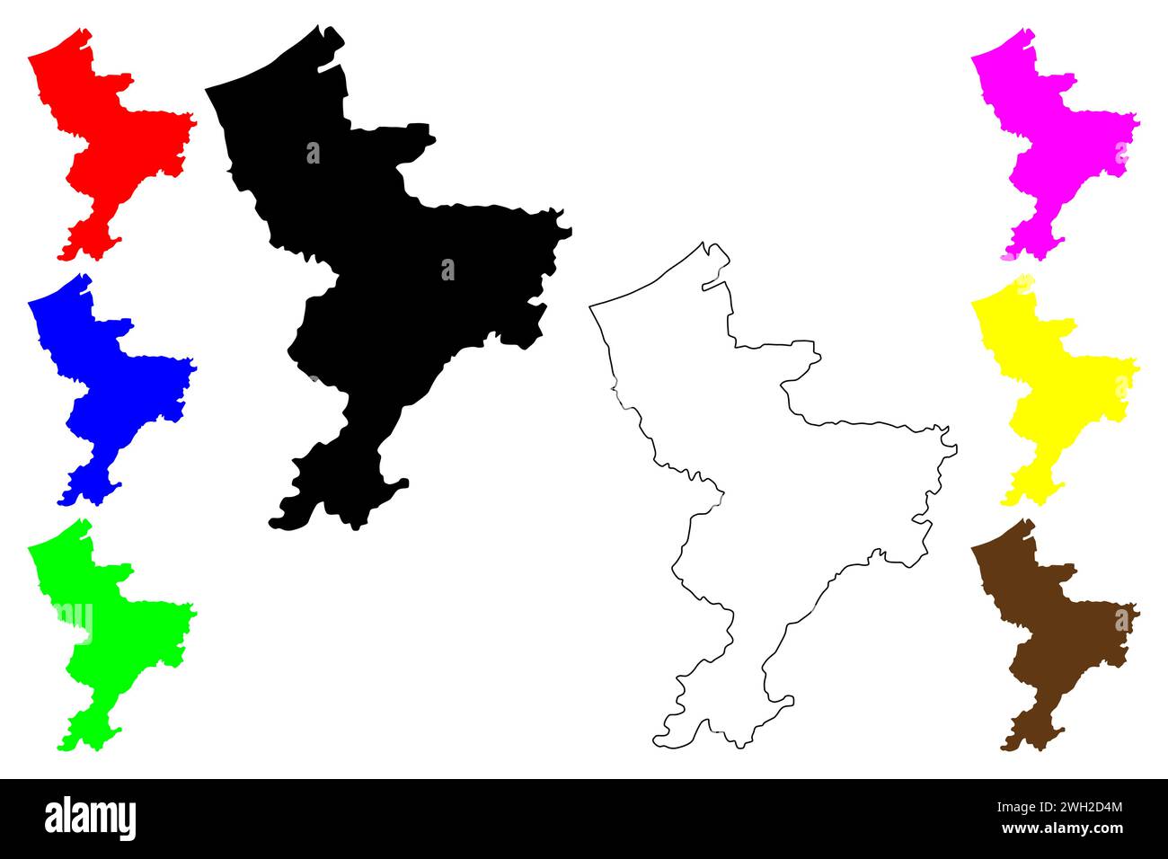 Yuyao city (People's Republic of China, PRC) map vector illustration ...