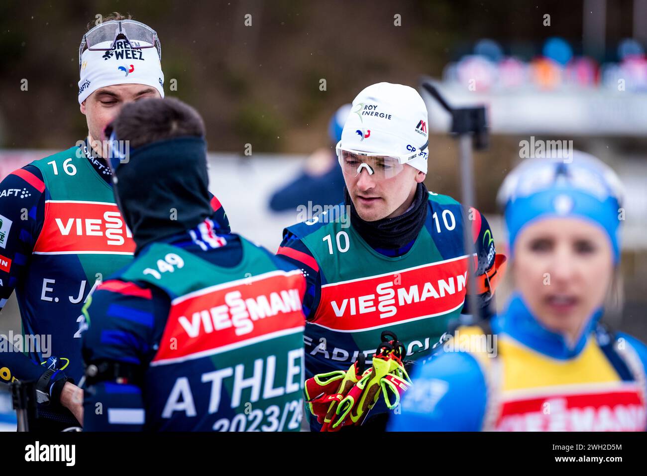 Fabien Claude of France during training for the Biathlon World ...