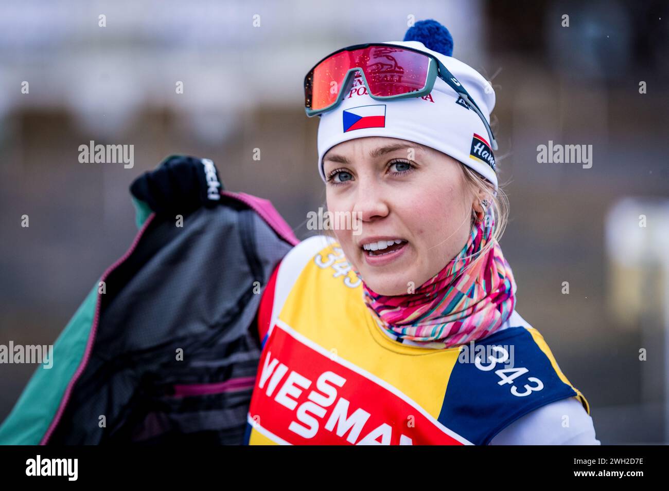 Tereza Vobornikova of Czech during training for the Biathlon World ...