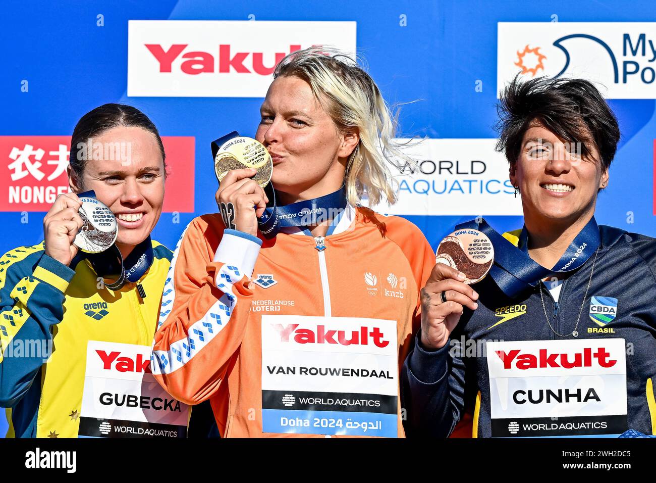 Doha, Qatar. 07th Feb, 2024. Chelsea Gubecka of Australia, silver ...