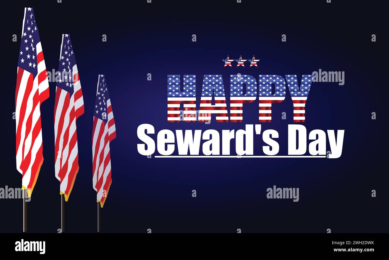 Happy Seward's Day Stylish Text Design Stock Vector Image & Art - Alamy