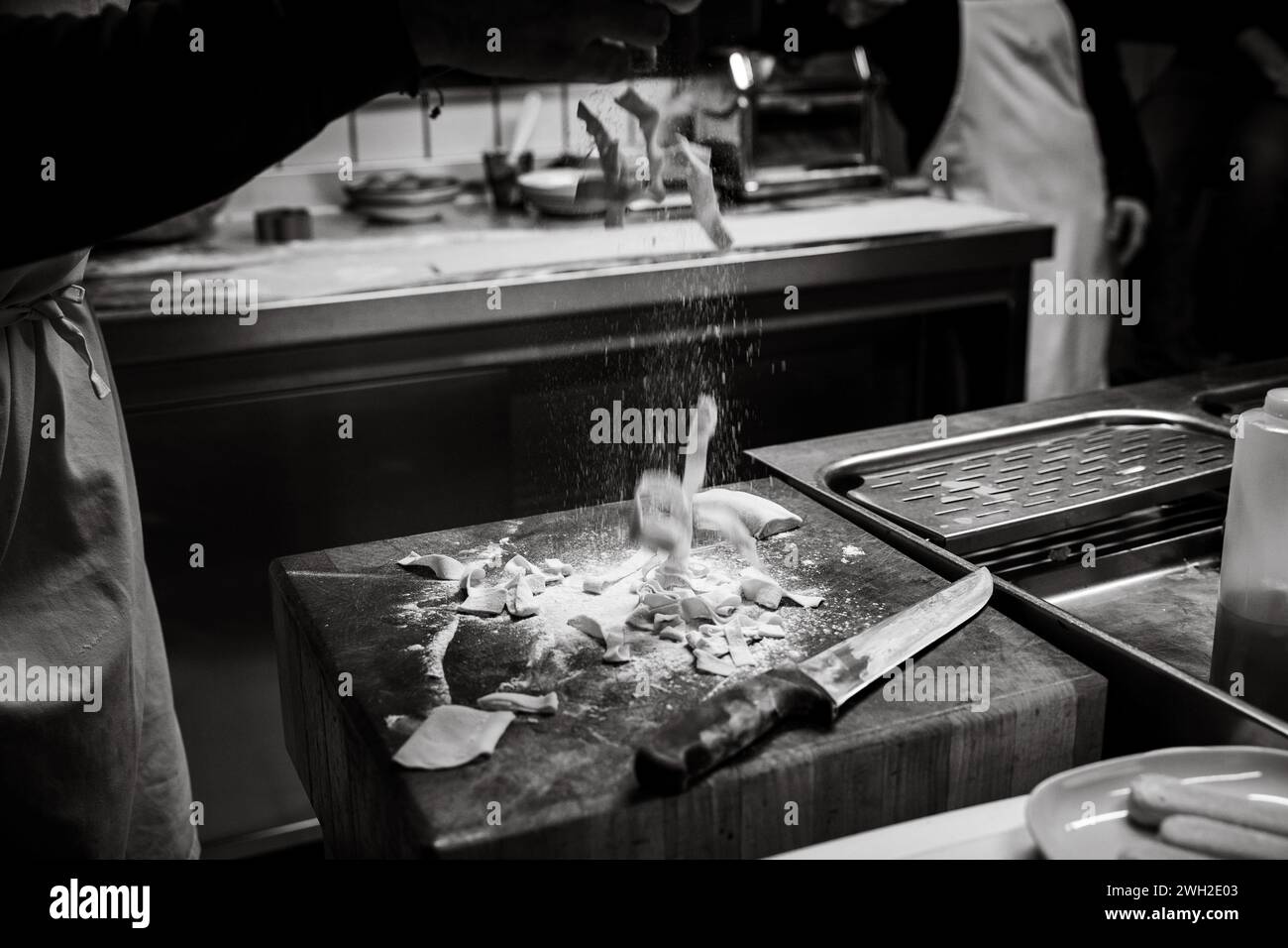 Experiencing making pasta, food experience in Italy, Amalfi Coast Stock ...