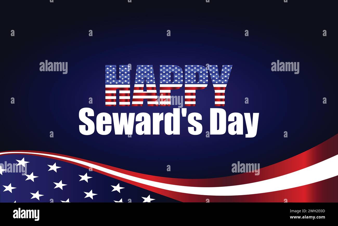 Happy Seward's Day Stylish Text Design Stock Vector Image & Art - Alamy