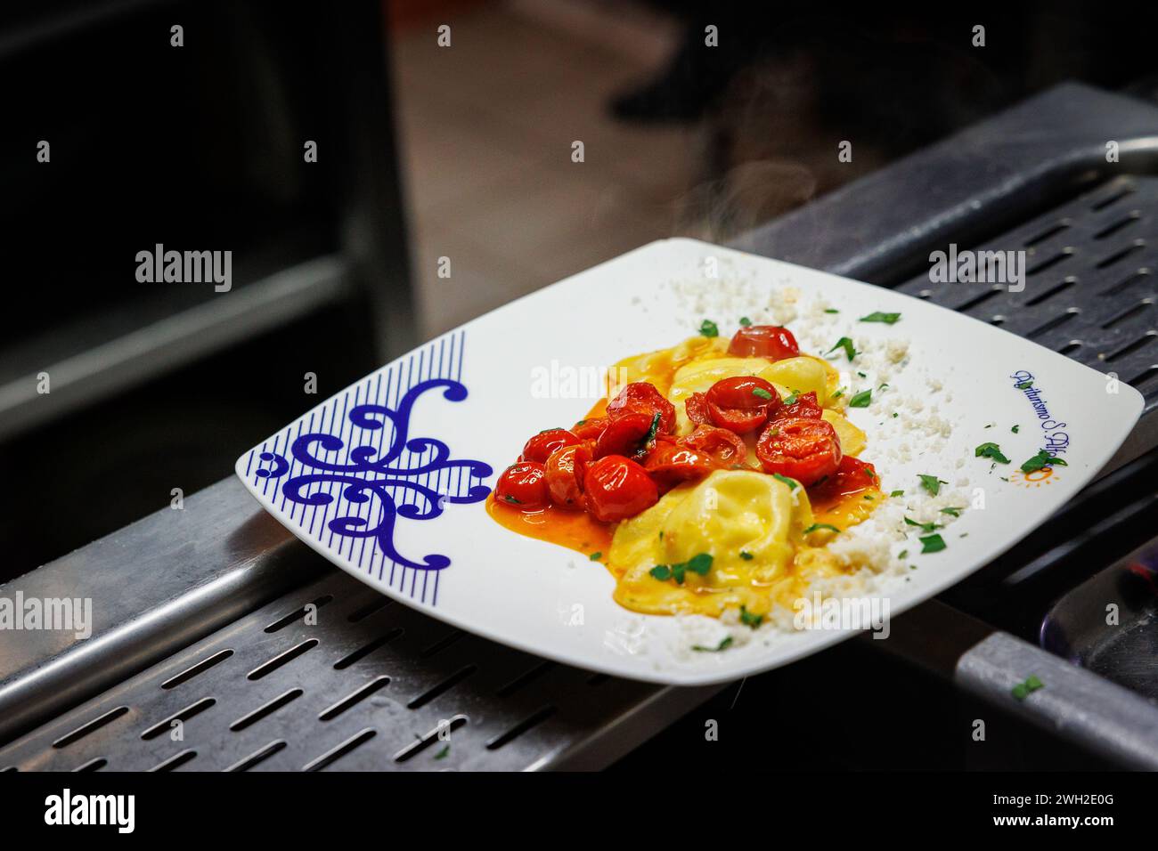 Experiencing making pasta, food experience in Italy, Amalfi Coast Stock ...