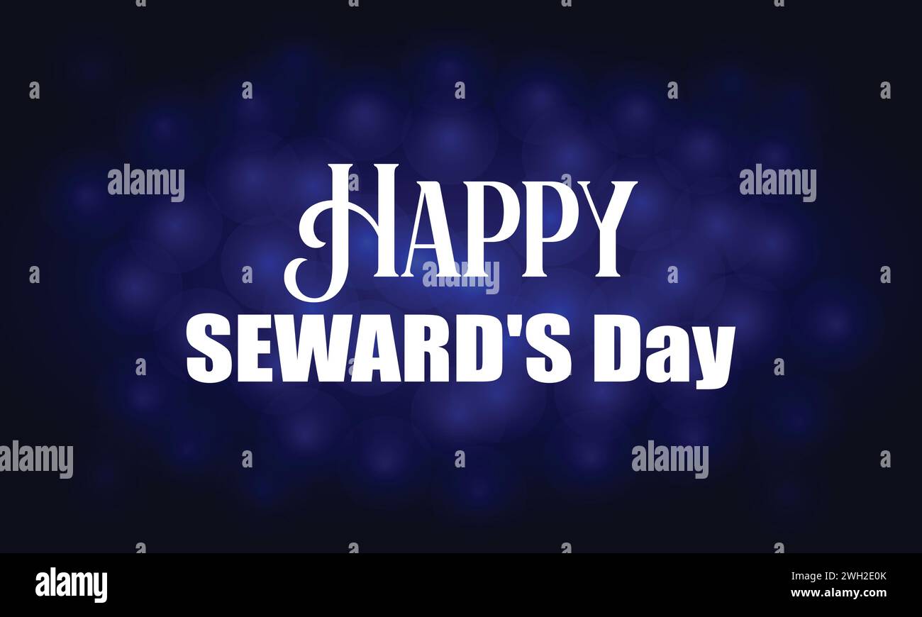 Happy Seward's Day Stylish Text Design Stock Vector Image & Art - Alamy