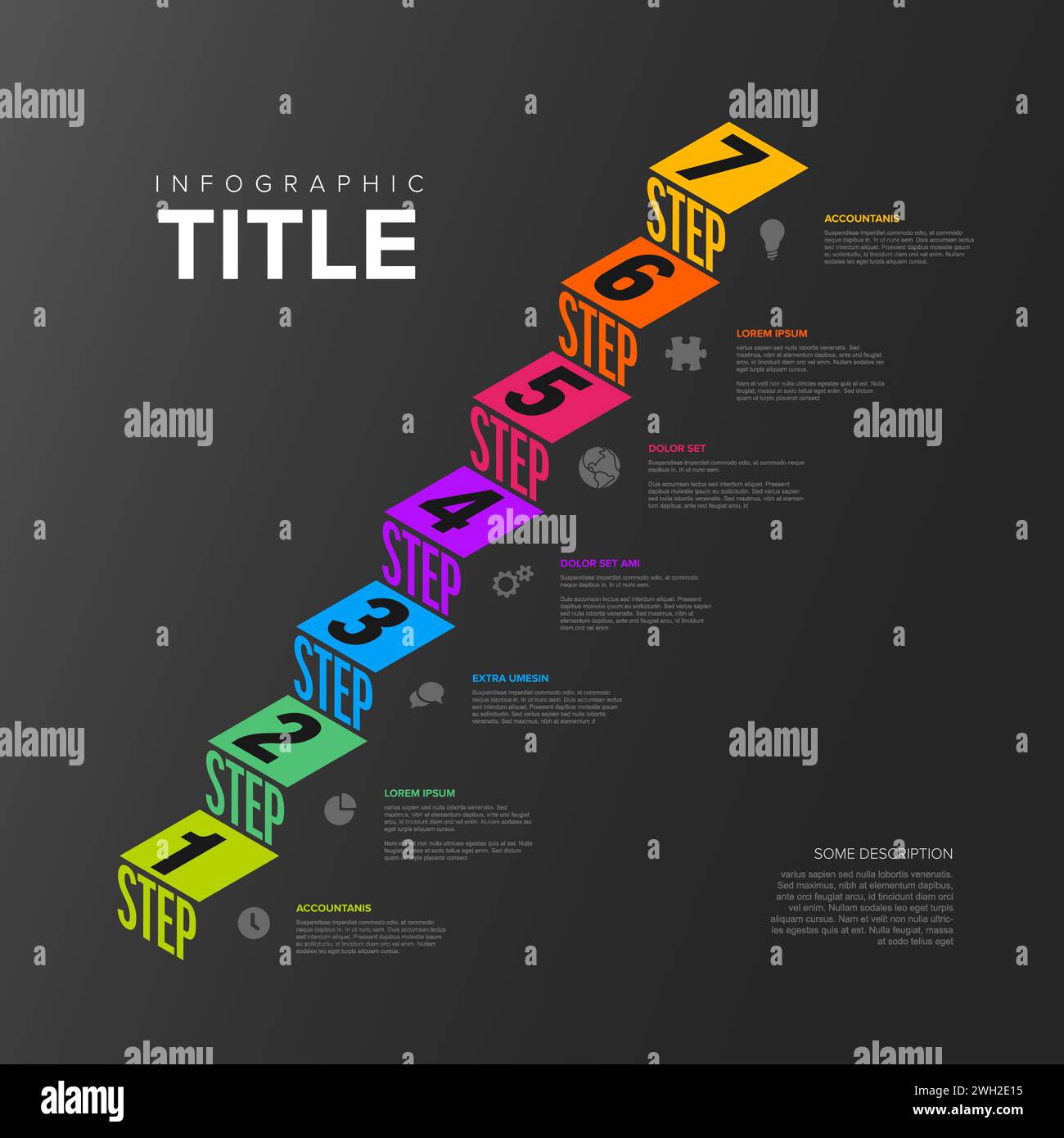 Seven steps hi-res stock photography and images - Alamy