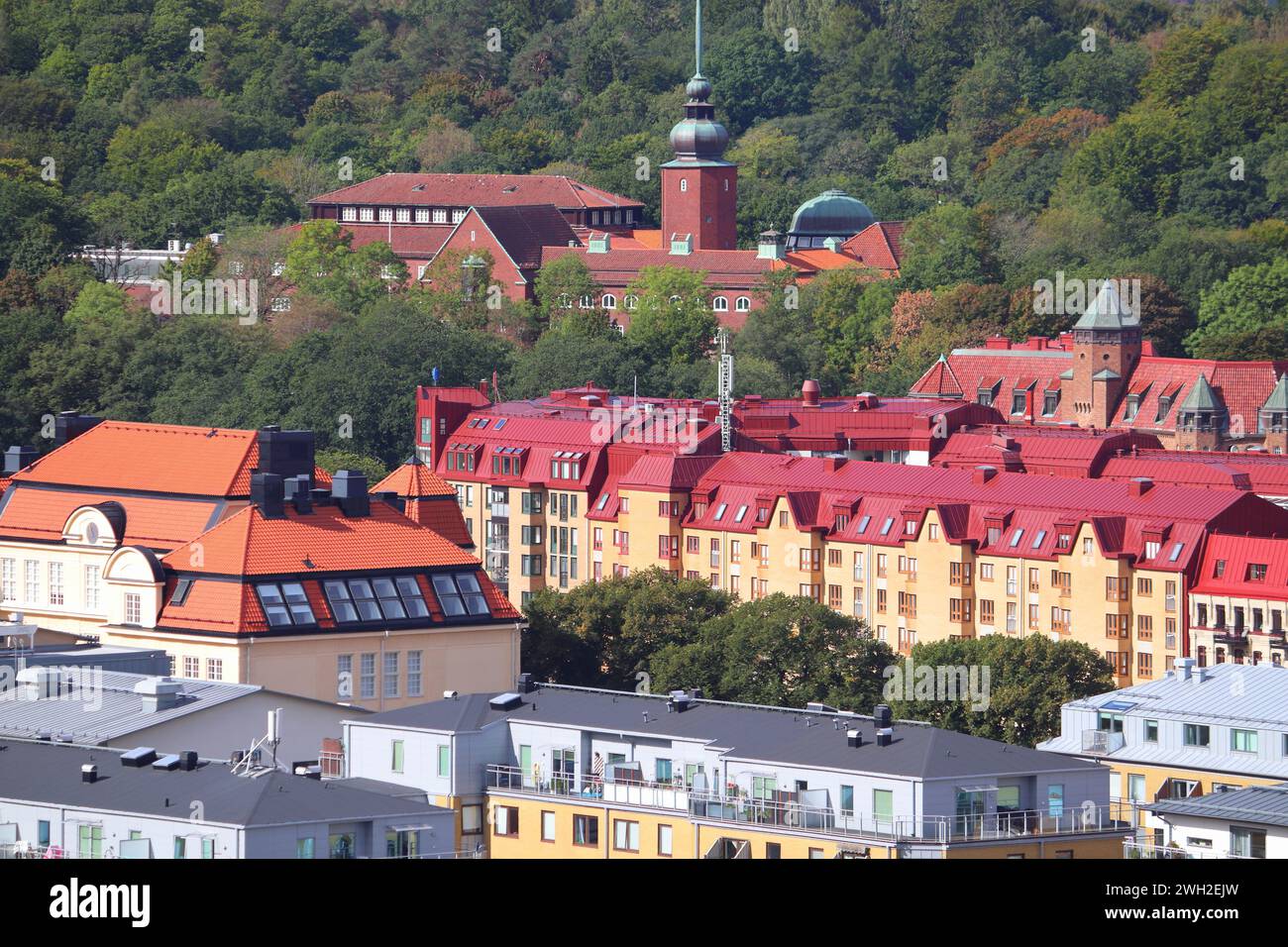 Gothenburg city, Sweden - urban cityscape with Olivedal district and ...