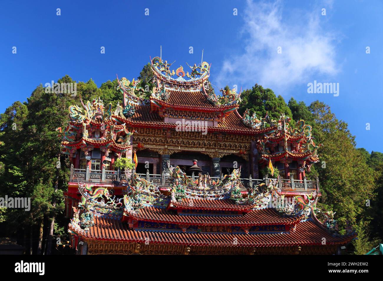 Alishan Shouzhen Temple - Taiwan landmark in Alishan Forest Recreation ...