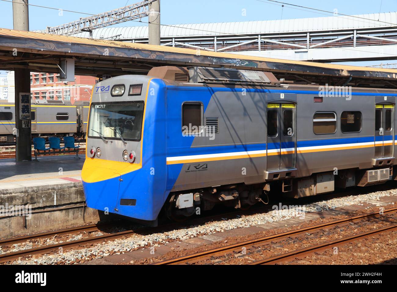 CHIAYI, TAIWAN - DECEMBER 2, 2018: Passenger train of Taiwan Railways ...