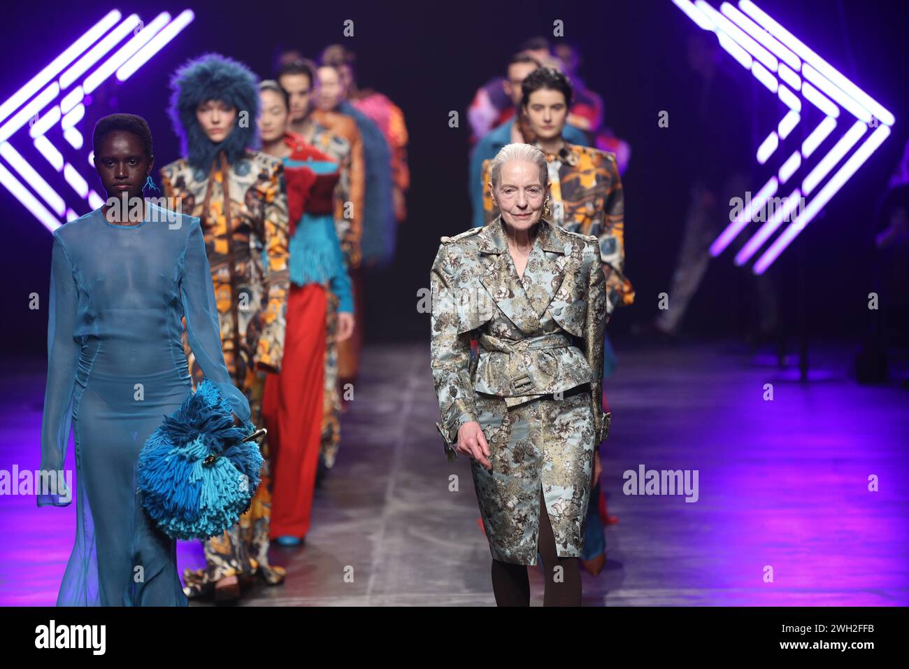 Models show collections by designer Danny Reinke on the catwalk at the ...