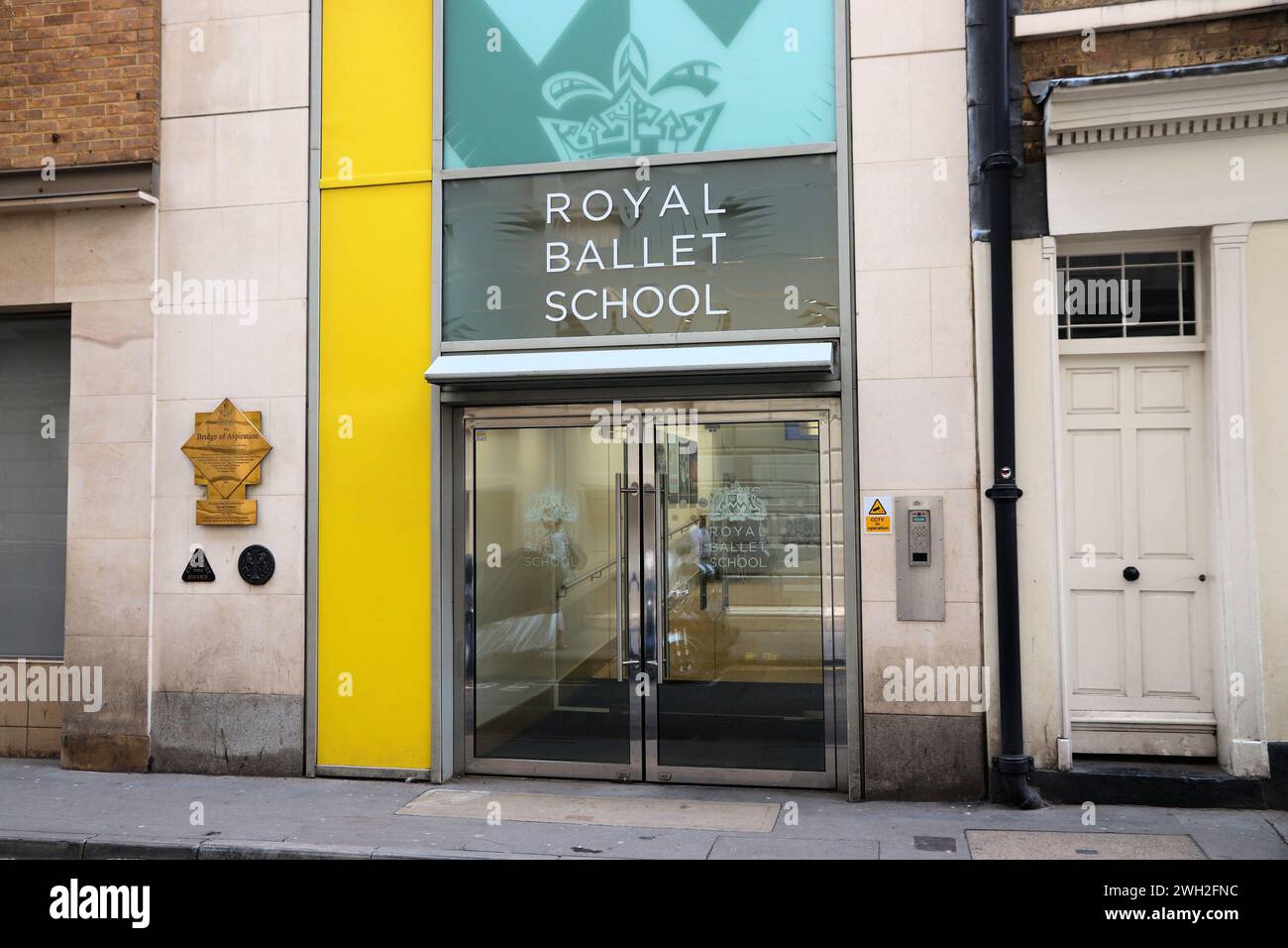 LONDON, UK - JULY 14, 2019: Royal Ballet School in London. It is one of ...