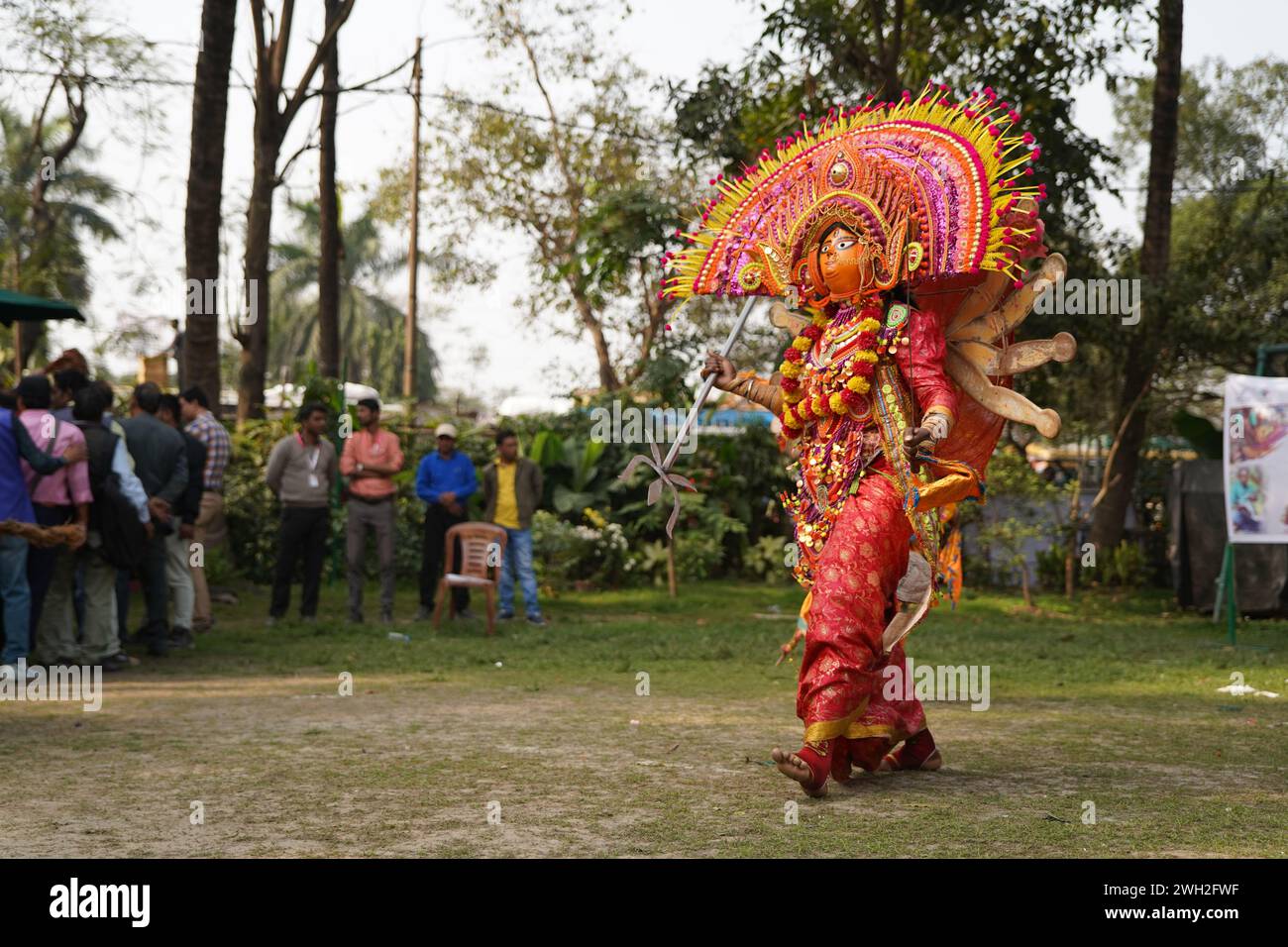 A spellbinding Chhau dance performance titled "Mahishasura Mardini" by the talented people of ...
