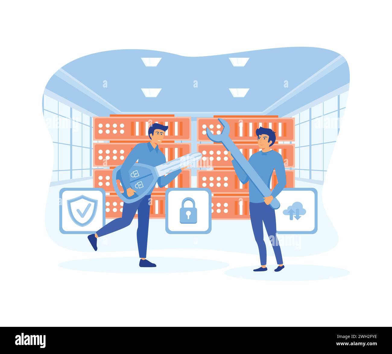 Data protection network engineer Stock Vector Images - Alamy