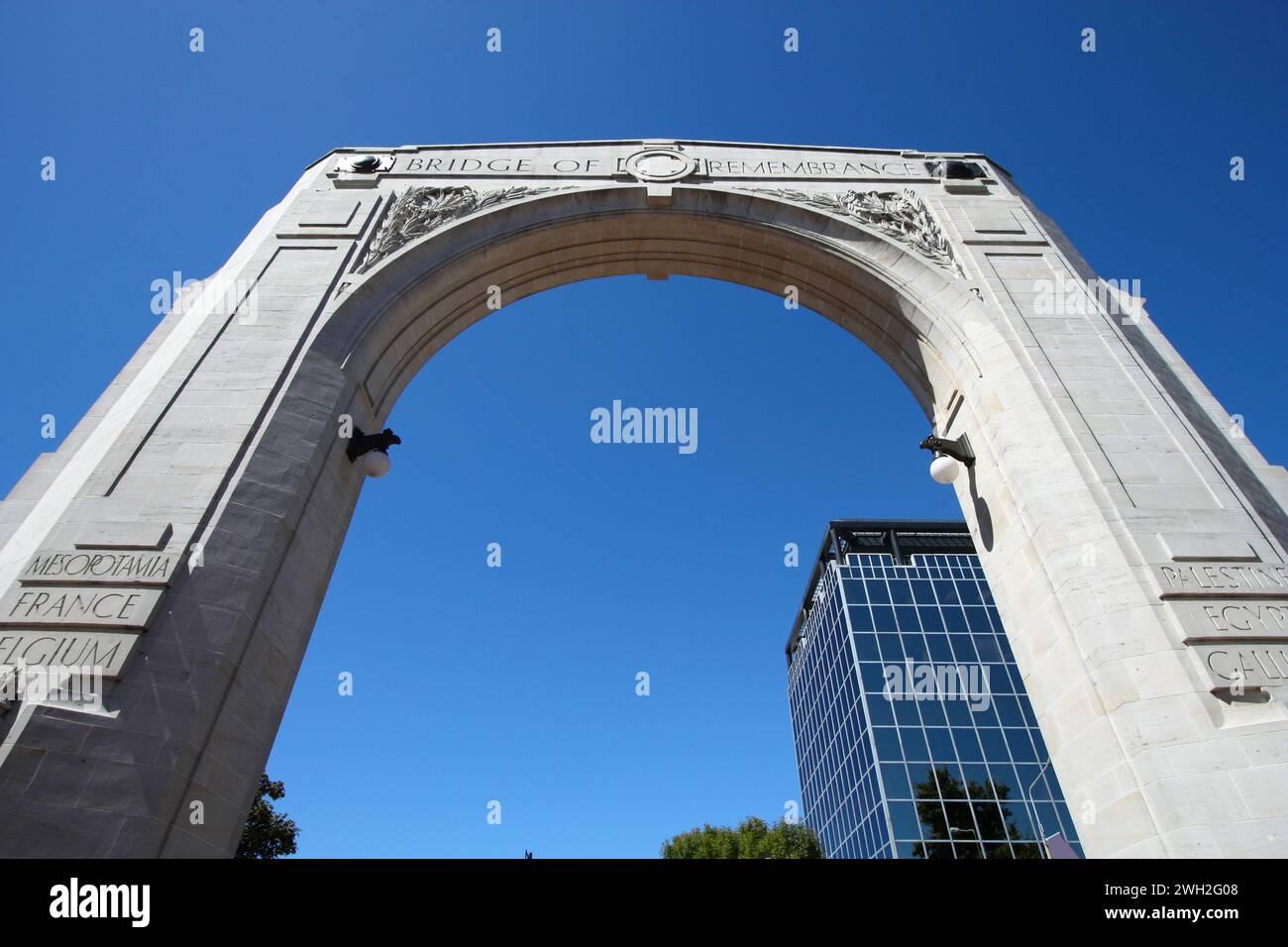 Bridge of Remembrance arch in Christchurch, New Zealand. Landmarks of ...