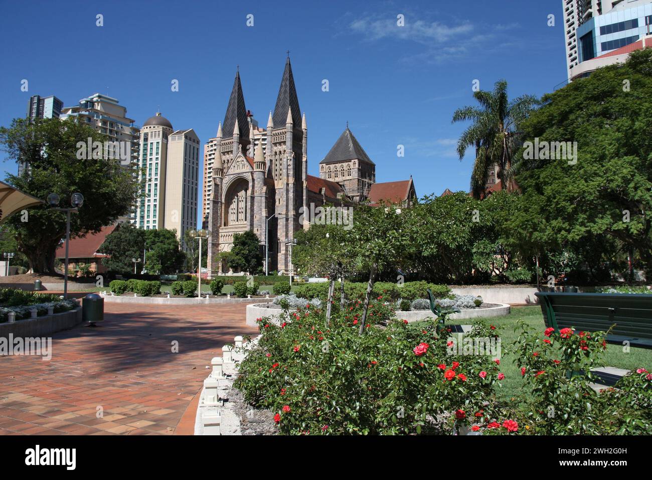 Brisbane city, Australia - Cathedral Square. St. John's Anglican ...