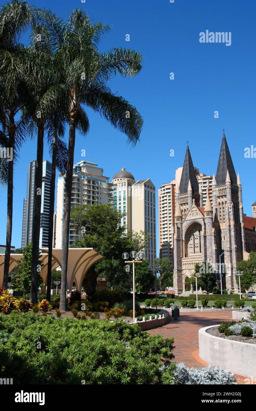 Brisbane city, Australia - Cathedral Square. St. John's Anglican ...
