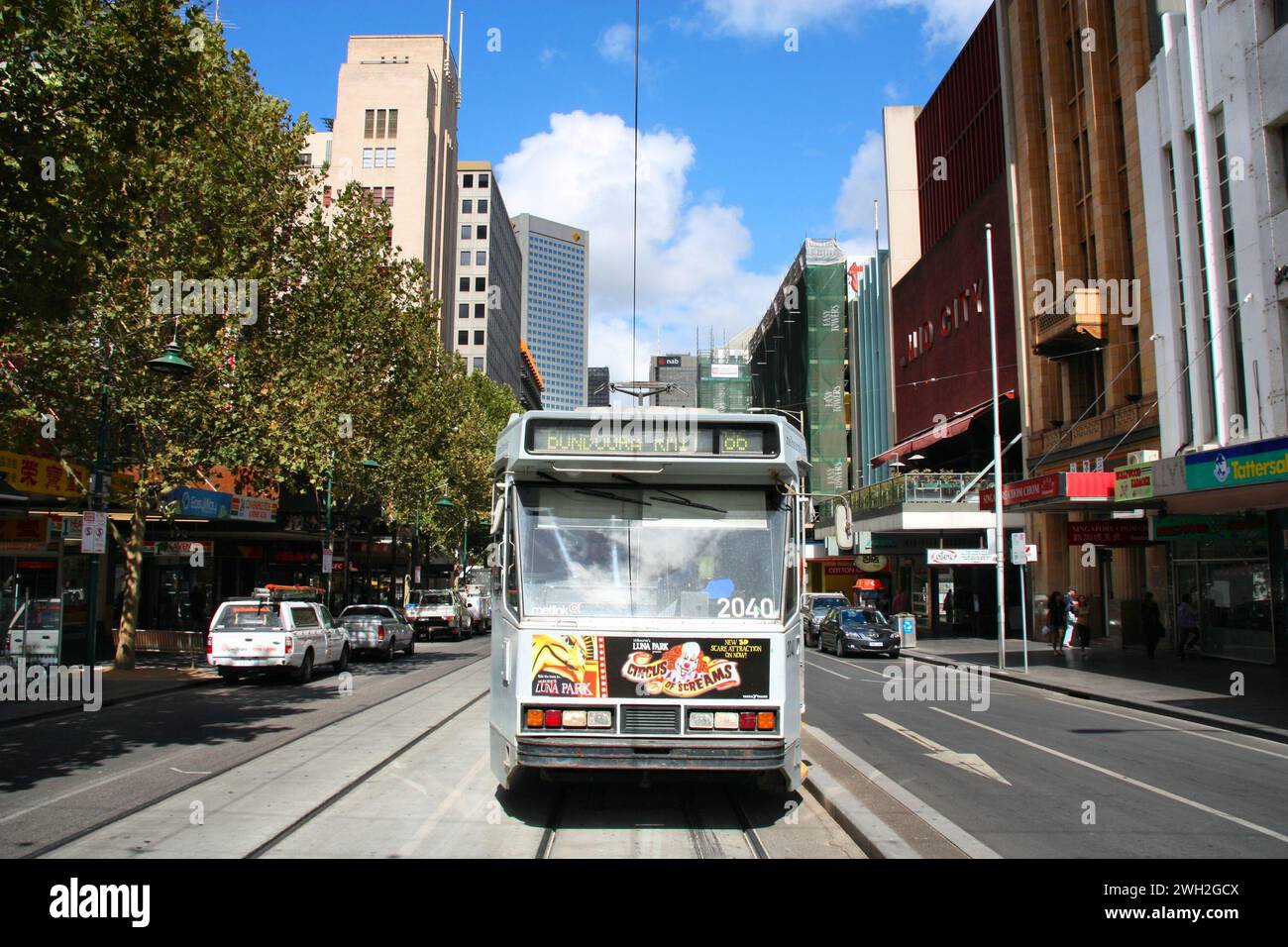 MELBOURNE, AUSTRALIA - FEBRUARY 9, 2008: People ride Metlink Tram in ...