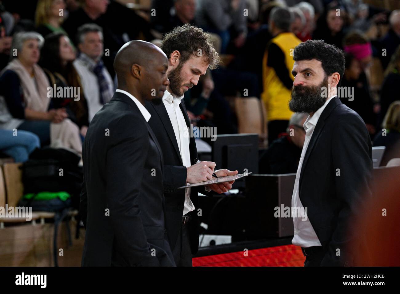 Monaco, Monaco. 06th Feb, 2024. (from L to R) Villeurbanne coachs ...