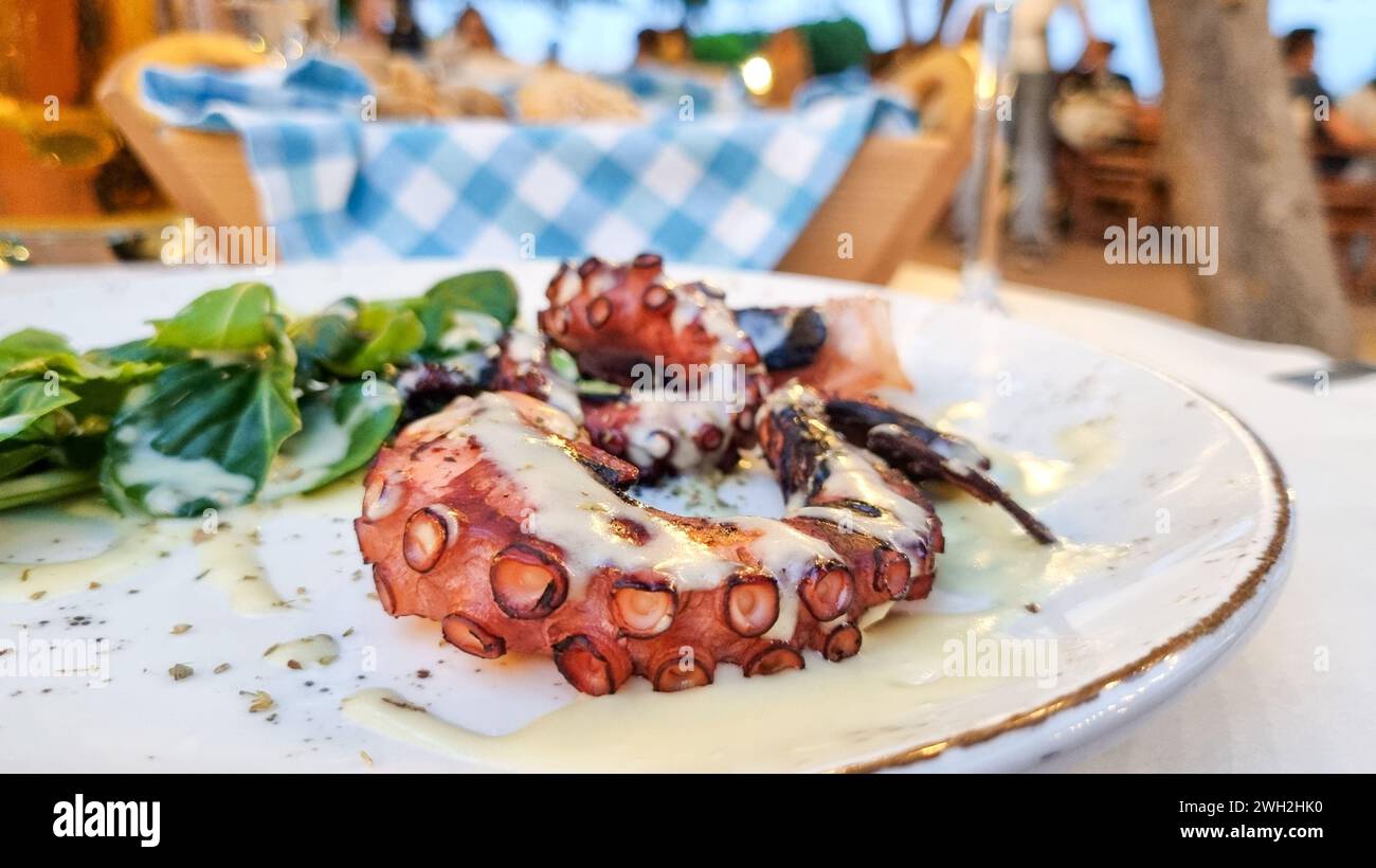 Food tender grilled octopus hi-res stock photography and images - Alamy
