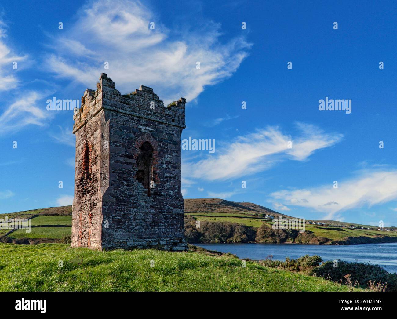 Overlooking Dingle harbour at Blackpoint in County Kerry, Ireland is ...