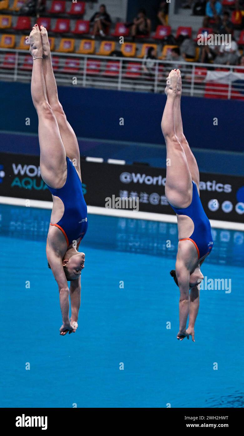 Doha. 7th Feb, 2024. Celine Van Duijn/Inge Jansen (L) of the ...