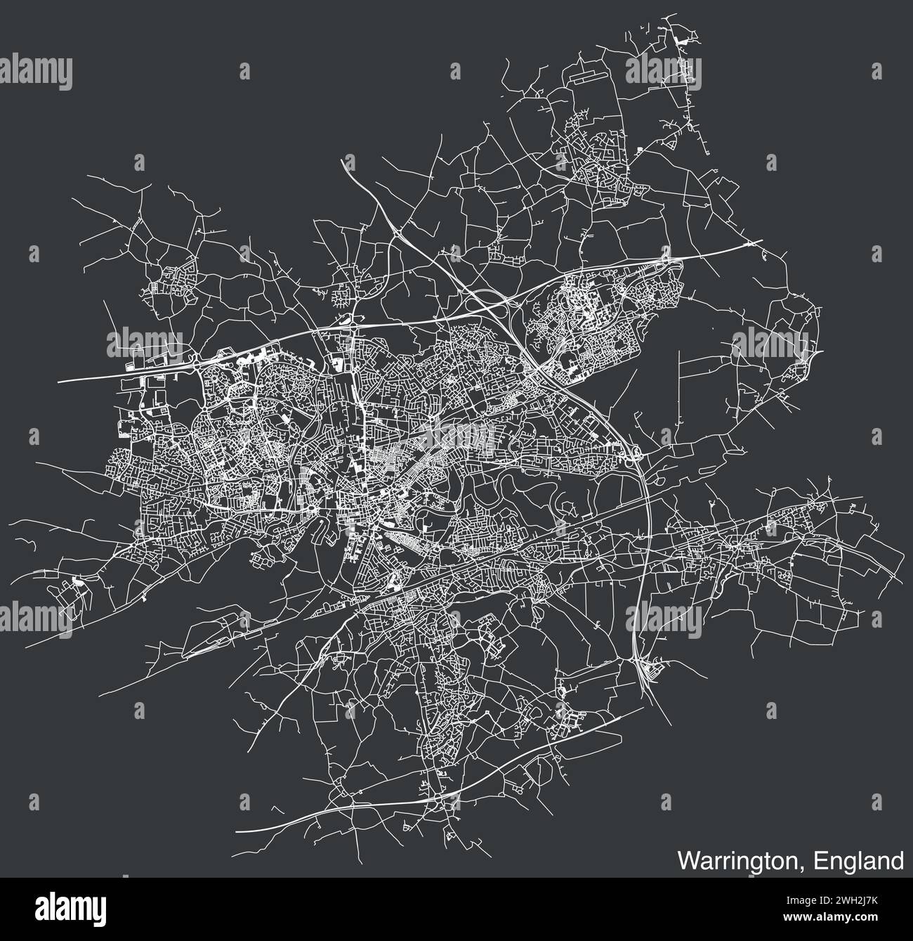 Warrington map hi-res stock photography and images - Alamy