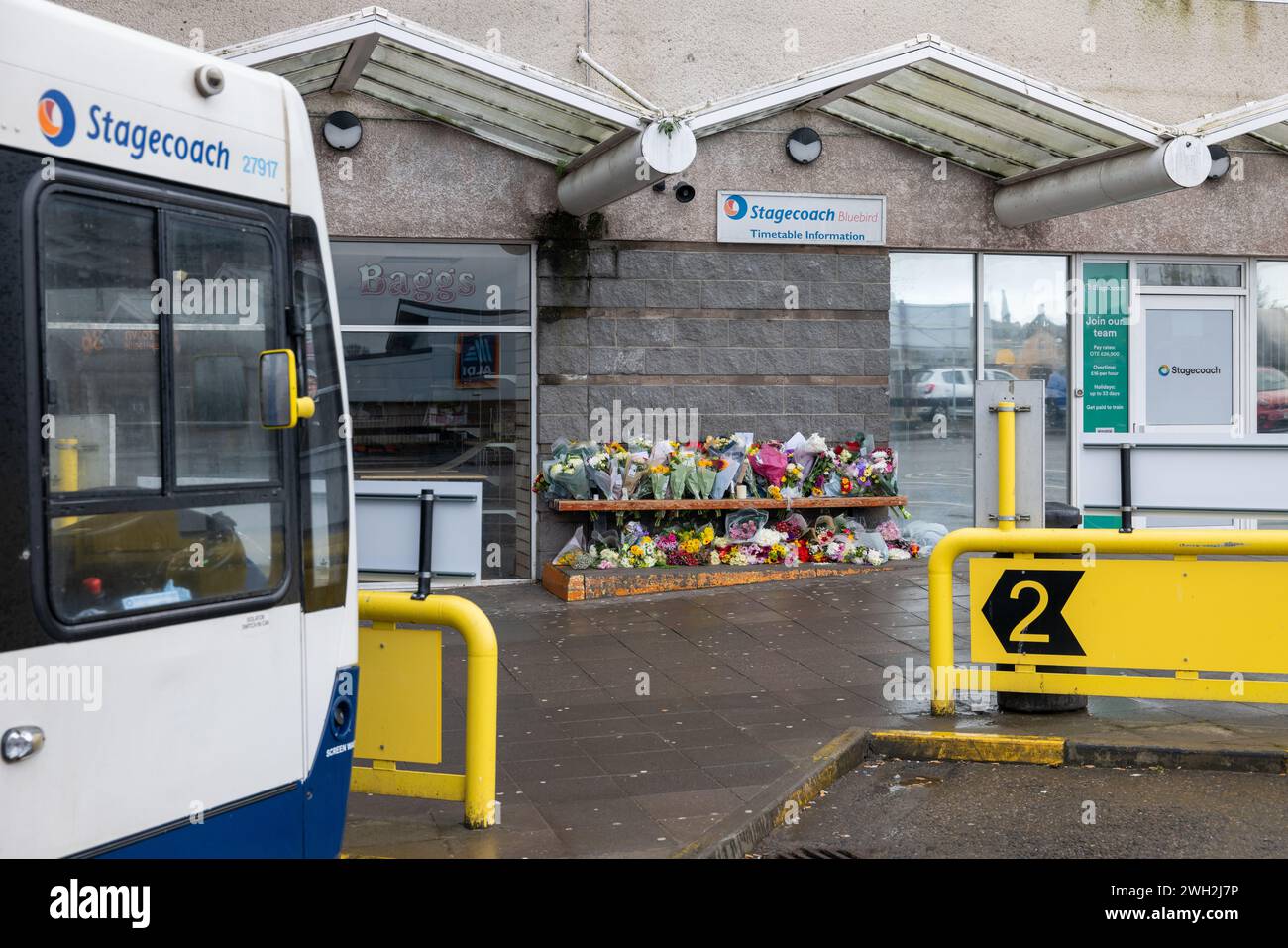 6 February 2024. Elgin Bus Station,Alexandra Road,Elgin,Moray,Scotland ...
