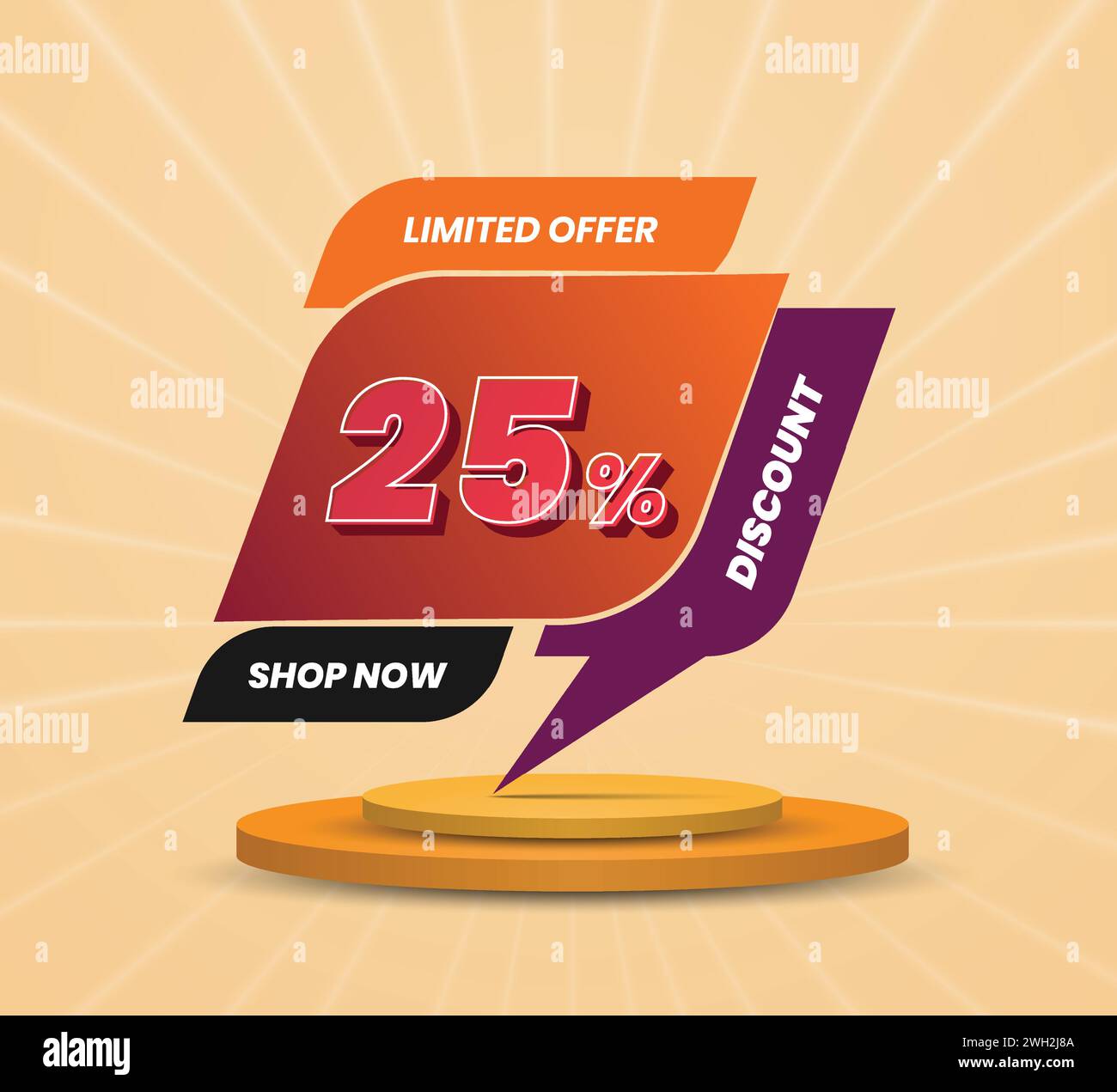 Sale discount label design for social media banner with simple text ...