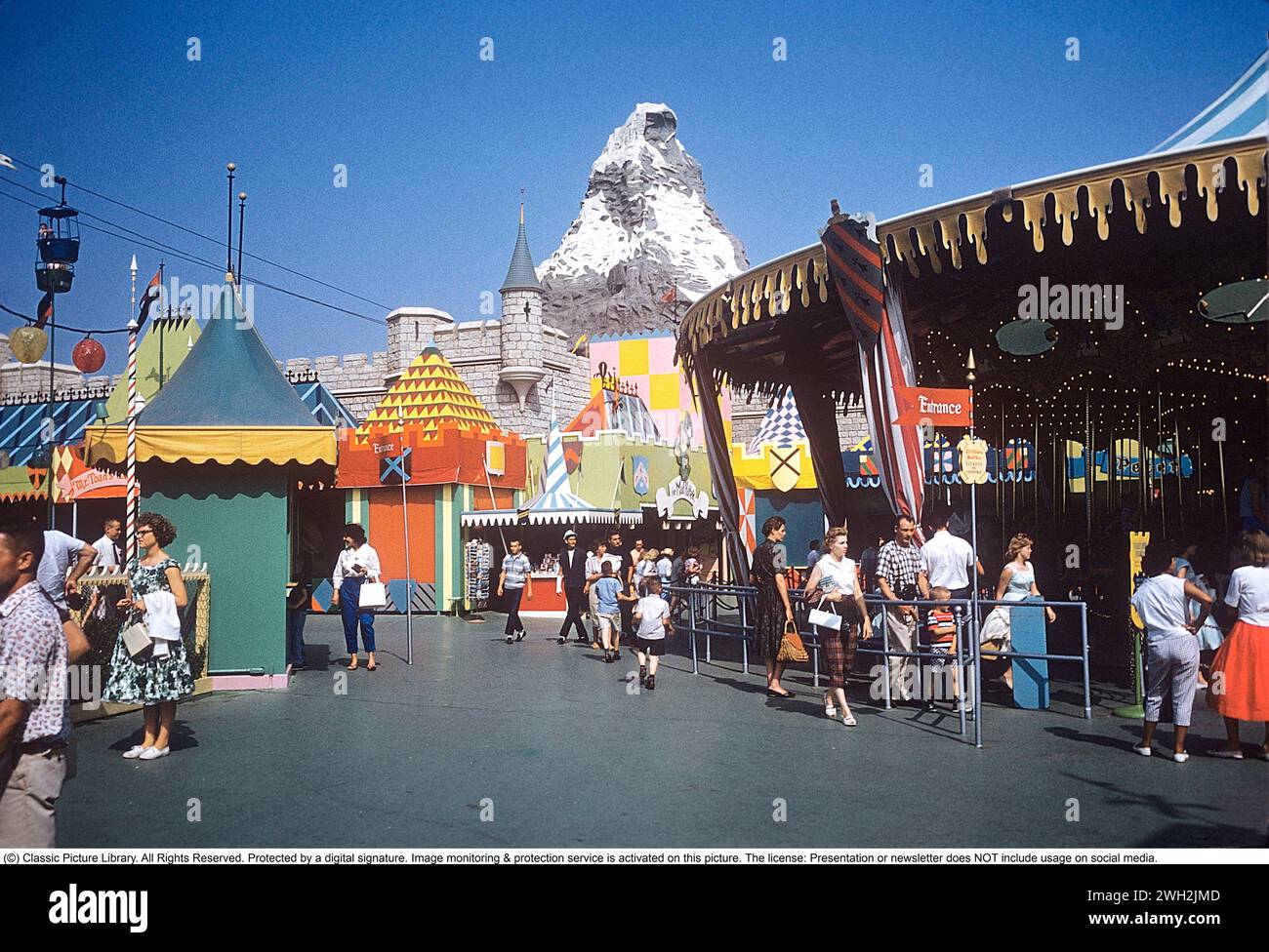 Disneyland in the 1950s. A theme park at the Disneyland Resort in ...
