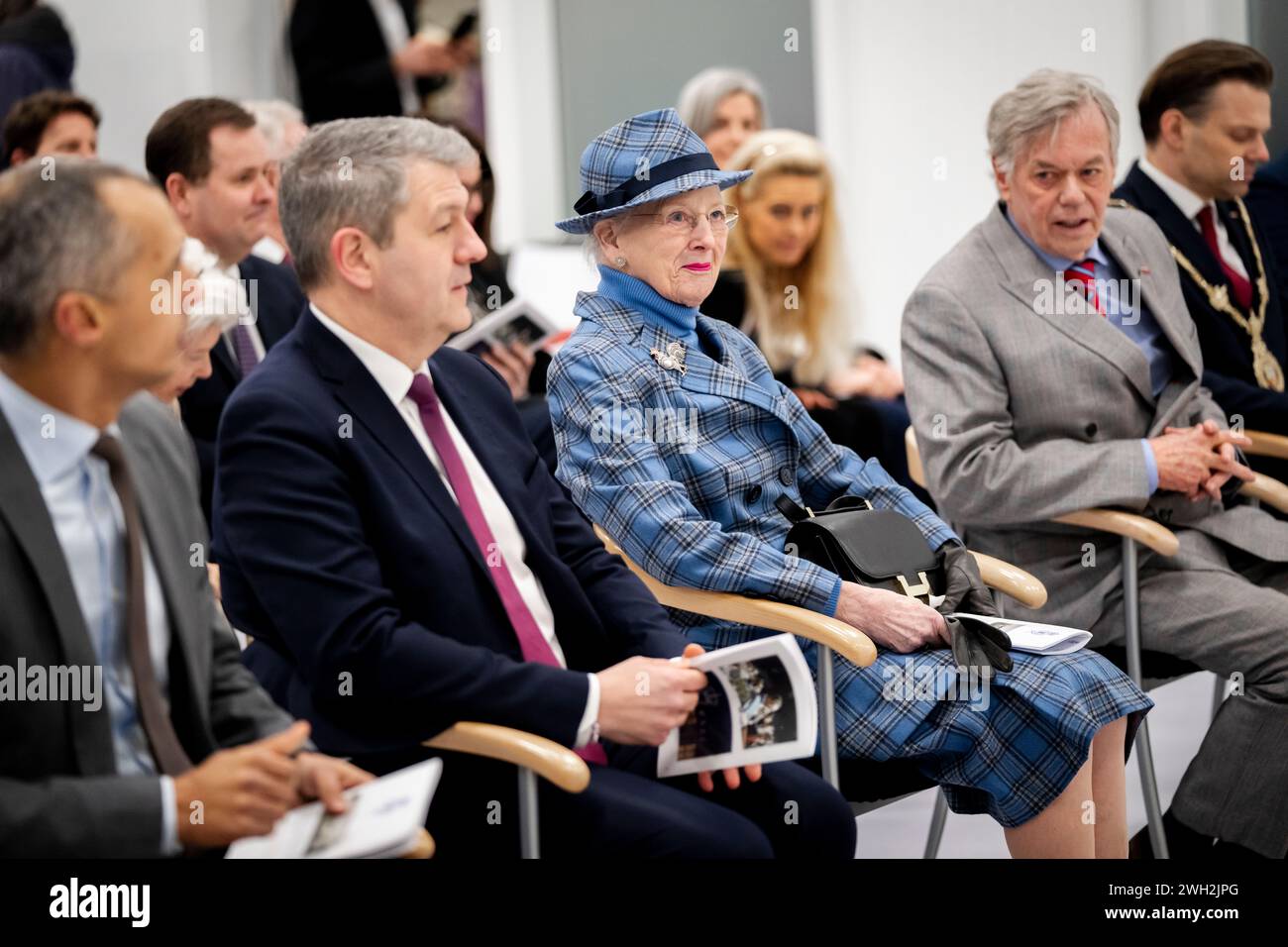 Queen Margrethe together with the French ambassador to Denmark ...