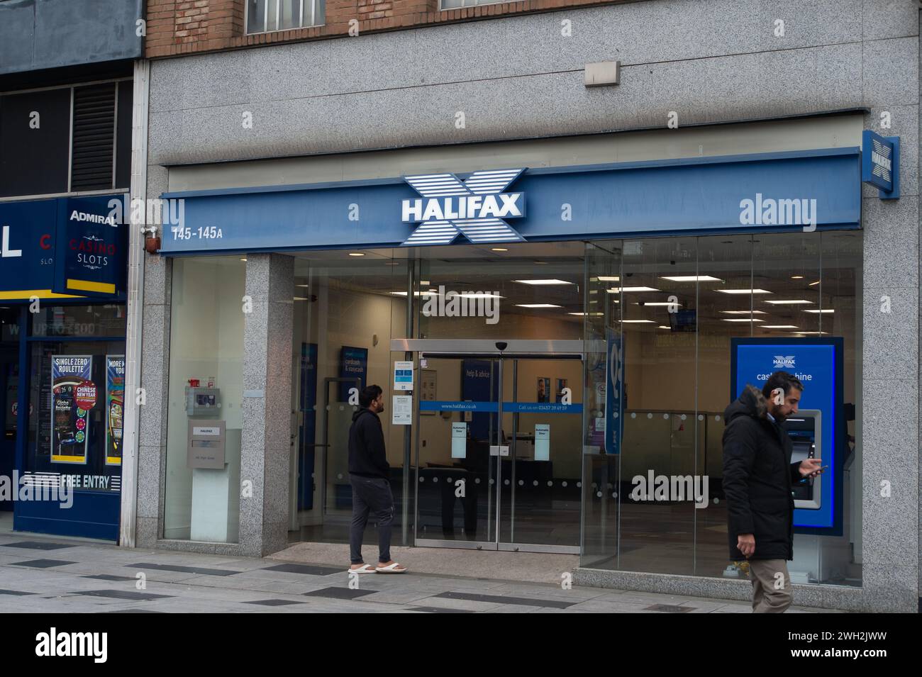 Slough, UK. 7th February, 2024. A Halifax Building Society in Slough ...