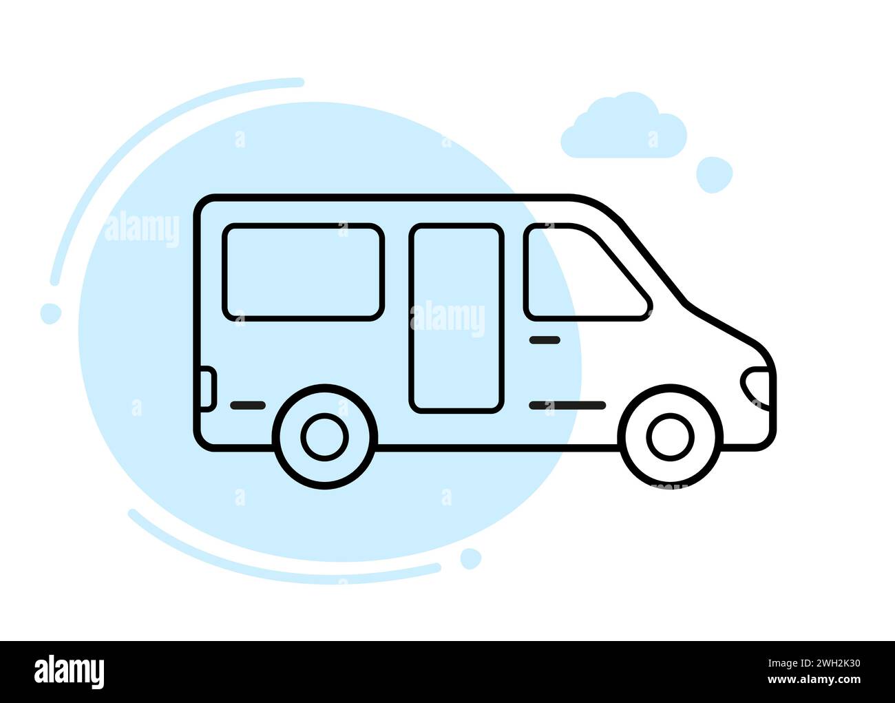 Mini bus sketch Cut Out Stock Images & Pictures - Alamy
