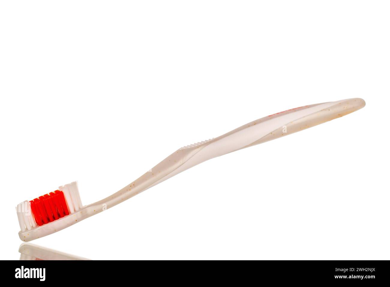 One toothbrush, macro, isolated on white background Stock Photo - Alamy