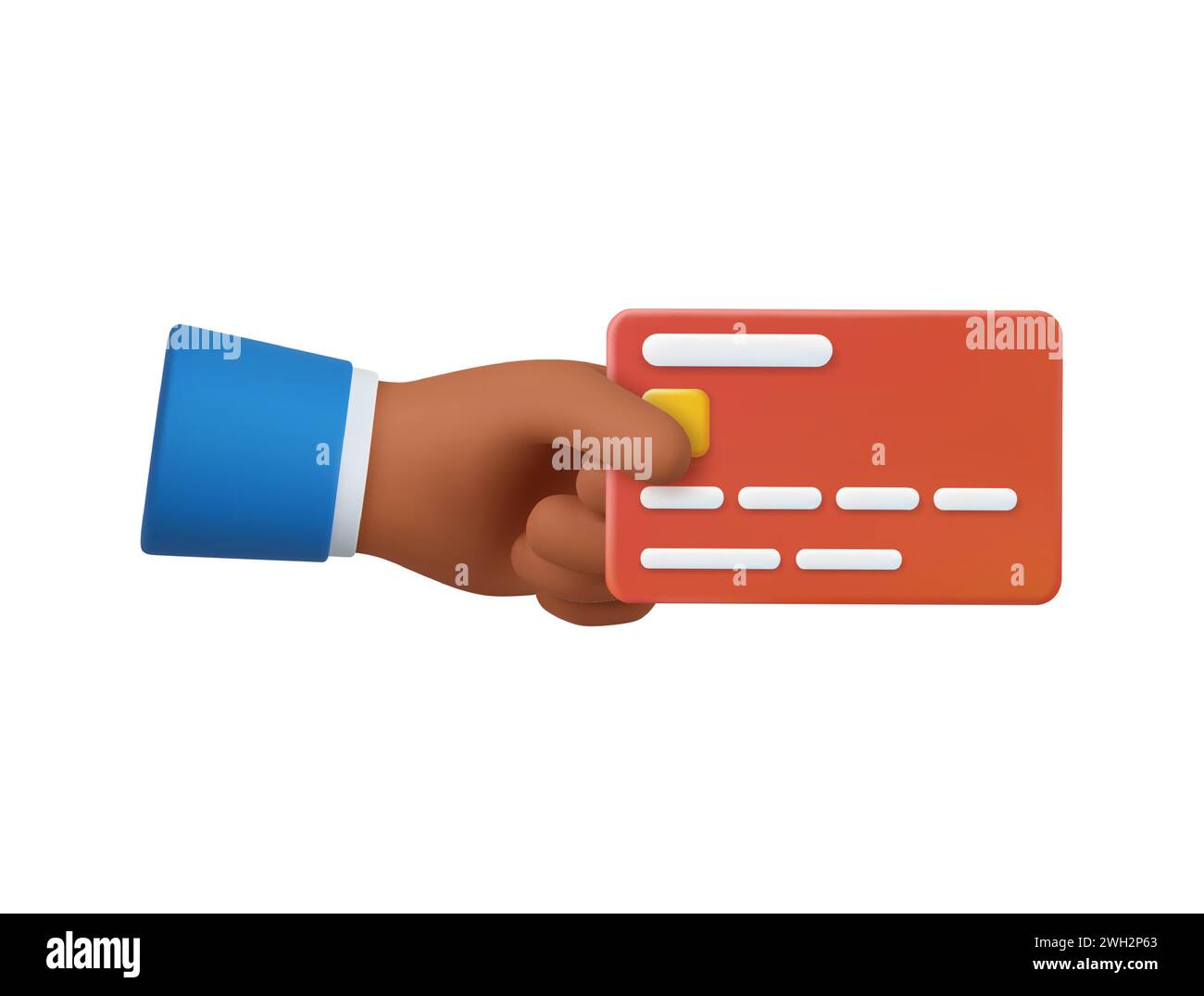 3D hand holds debit or credit card Stock Vector Image & Art - Alamy