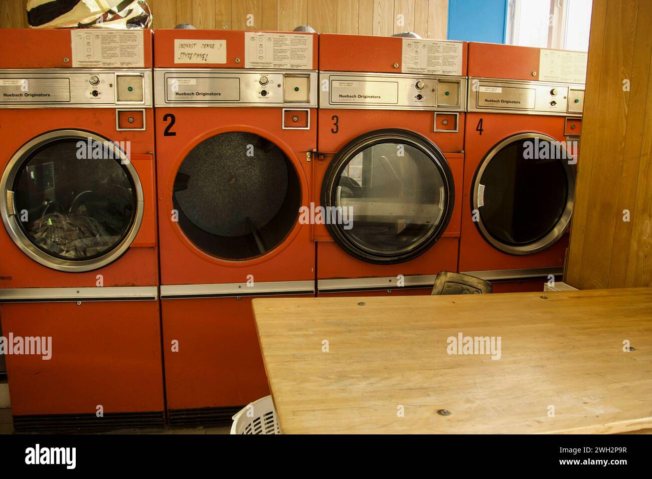 Dryers inside self service laundry Copenhagen Valby Denmark Copyright ...