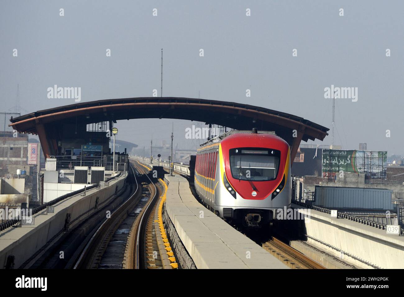 Lahore, Pakistan. 2nd Feb, 2024. An Orange Line Metro Train (OLMT ...