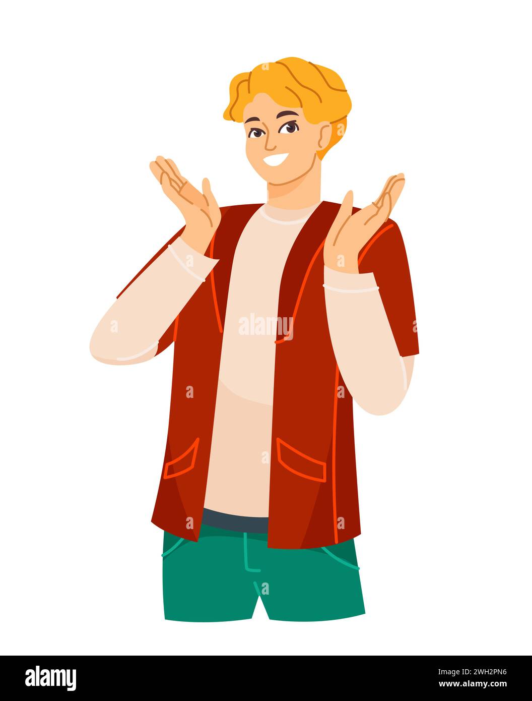 Happy smiling person vector concept Stock Vector Image & Art - Alamy