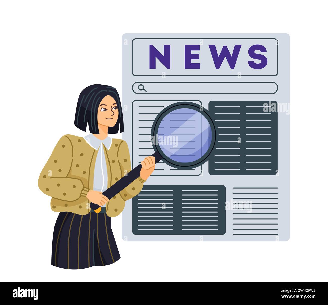 Person reading news vector concept Stock Vector Image & Art - Alamy