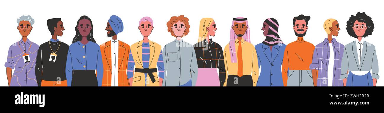 Group of diverse business people vector illustration Stock Vector Image ...