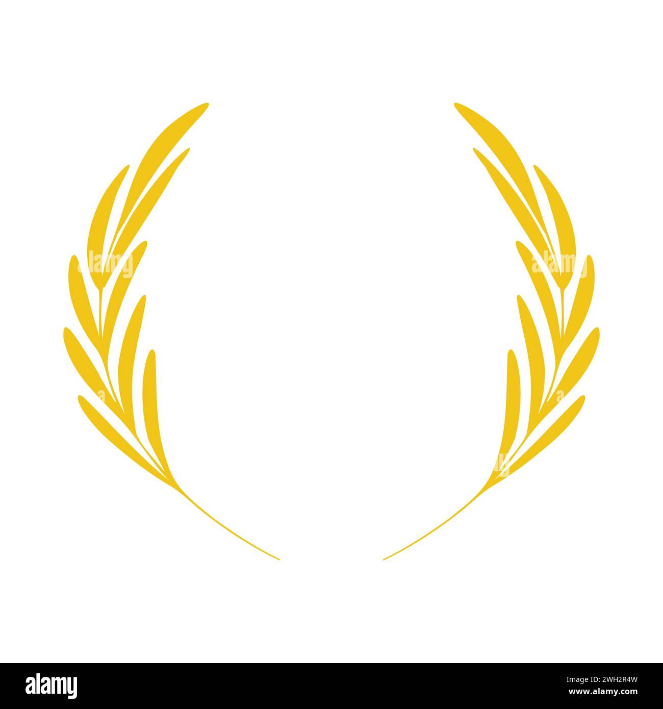 Classical victory laurel wreath with long oval leaves Stock Vector ...
