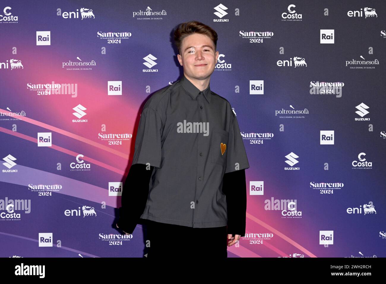 Sanremo, Italy. 07th Feb, 2024. Sanremo, 74th Italian Song Festival ...