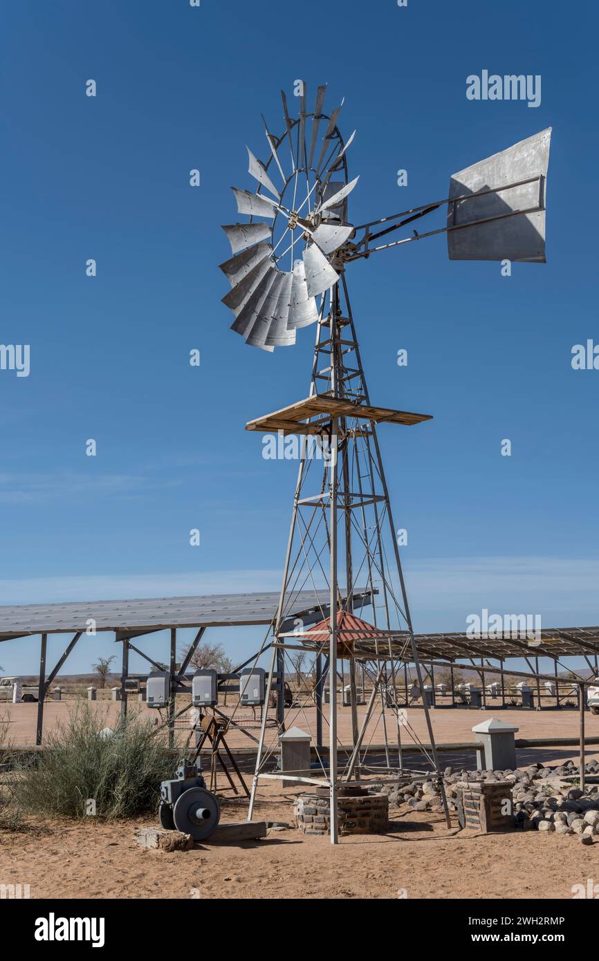 Metallic windmill, africa hi-res stock photography and images - Alamy