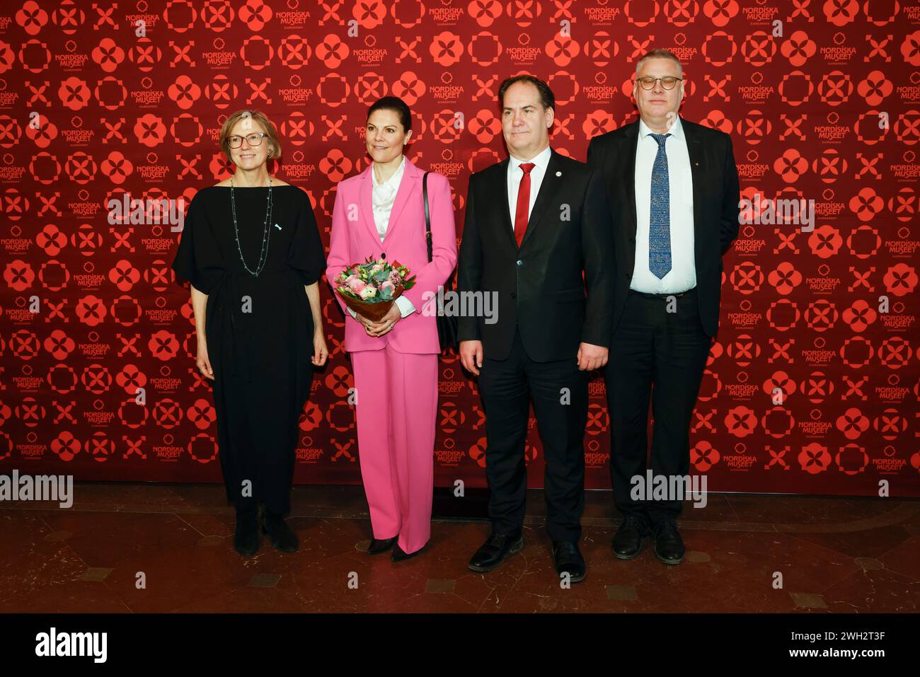 STOCKHOLM, SWEDEN 20240207Crown Princess Victoria is received by (L-R ...