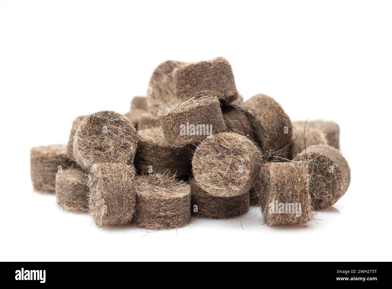 Felt disc for polishing surfaces. Pile of felt polishing discs isolated ...