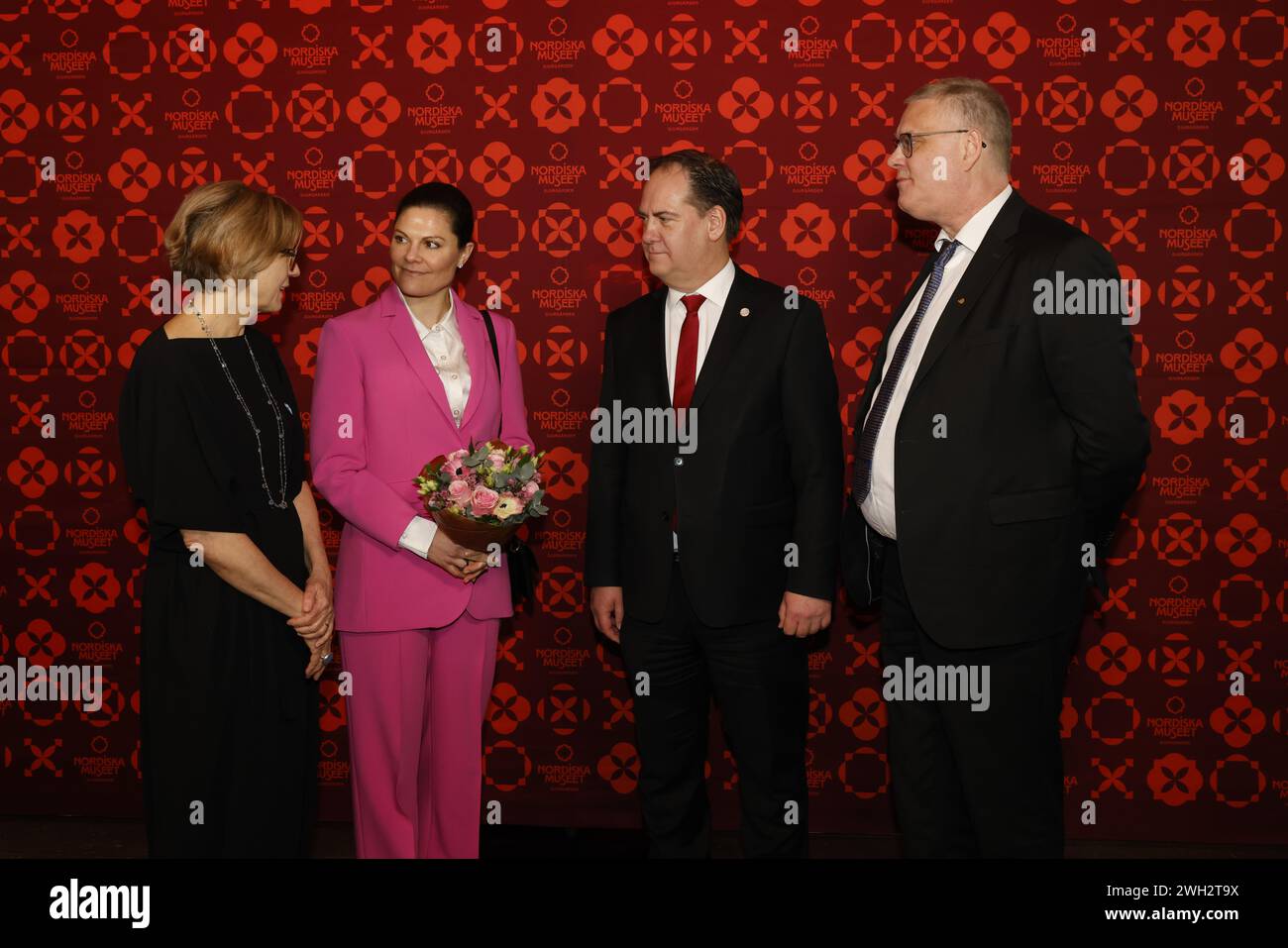 STOCKHOLM , SWEDEN 20240207Crown Princess Victoria is received by (L-R ...